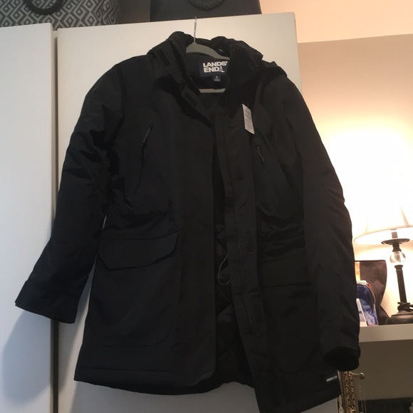 Lands' End | Jackets & Coats | Lands End Black Winter Coat | Poshmark